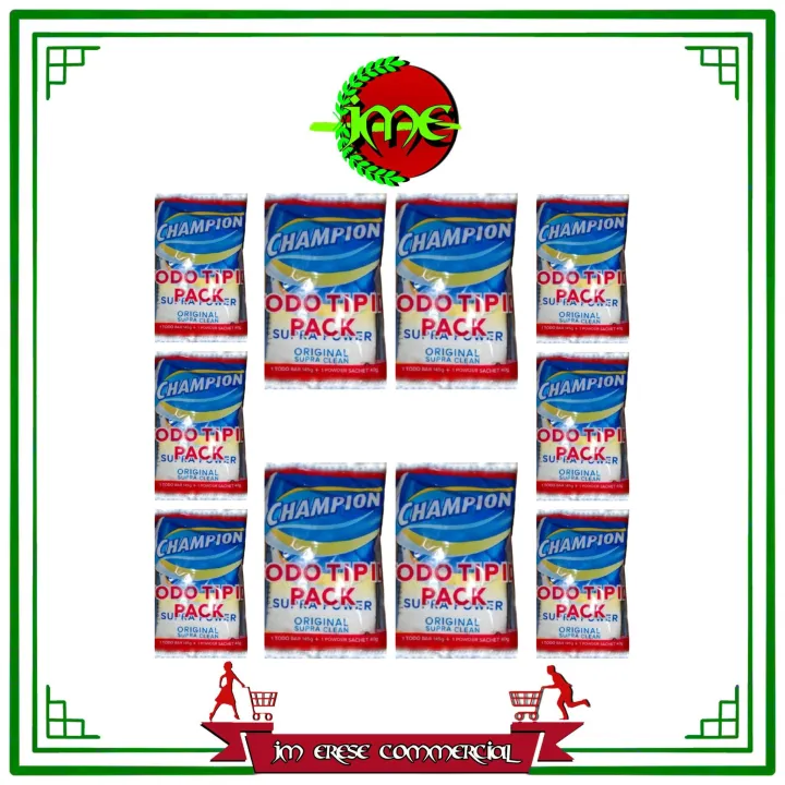 10pcs Champion Todo Tipid Pack ( Todo bar 145g + Powder Sachet 40g ...