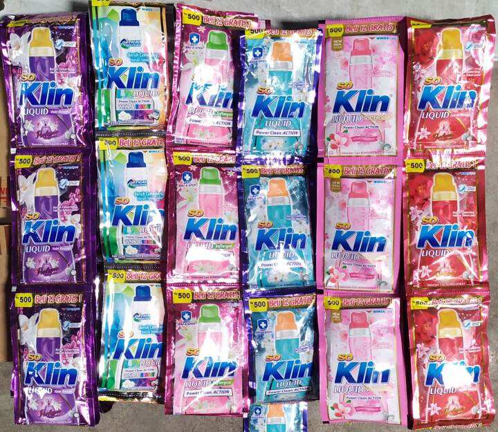 Soklin Cair Sachet - So Klin liquid 1 Renceng isi 12 Pcs - Soklin Cair ...