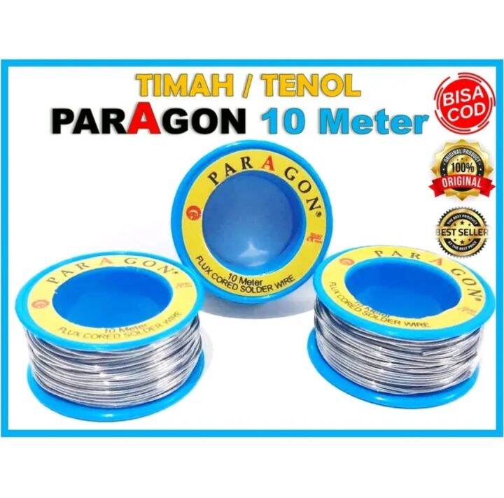 TIMAH SOLDER PARAGON 10M 60/40 0,8mm KAWAT TENOL TIMAH SOLDER 10 METER ...