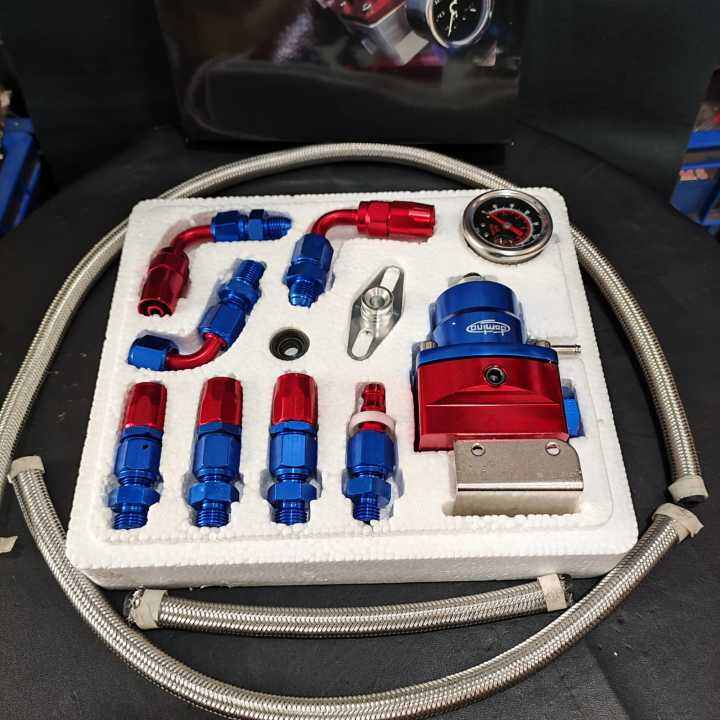 FPR AEROMOTIVE BLUE RED FUEL PRESSURE REGULAR PLUS SLANG UNIVERSAL ...