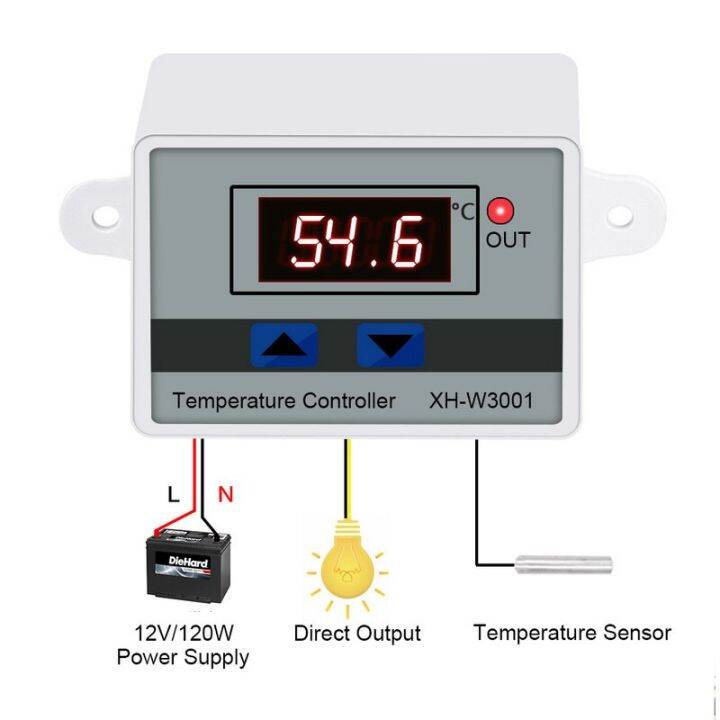 10A 12/24/110/220V AC Microcomputer LED Temperature Control XH-W3001 For Incubator Cooling ...