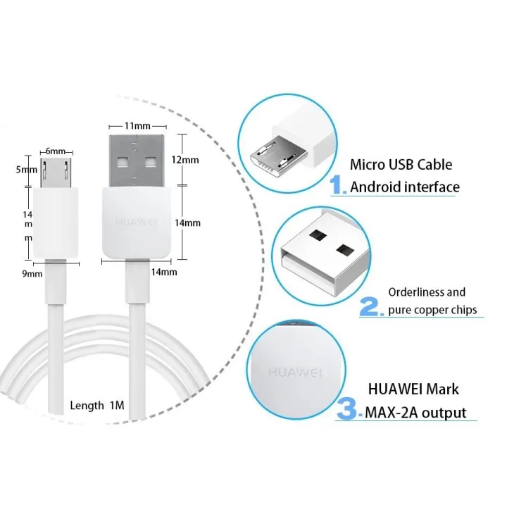 Huawei 2in1 original SUPER FAST charger adapter cable for Huawei 2A ...