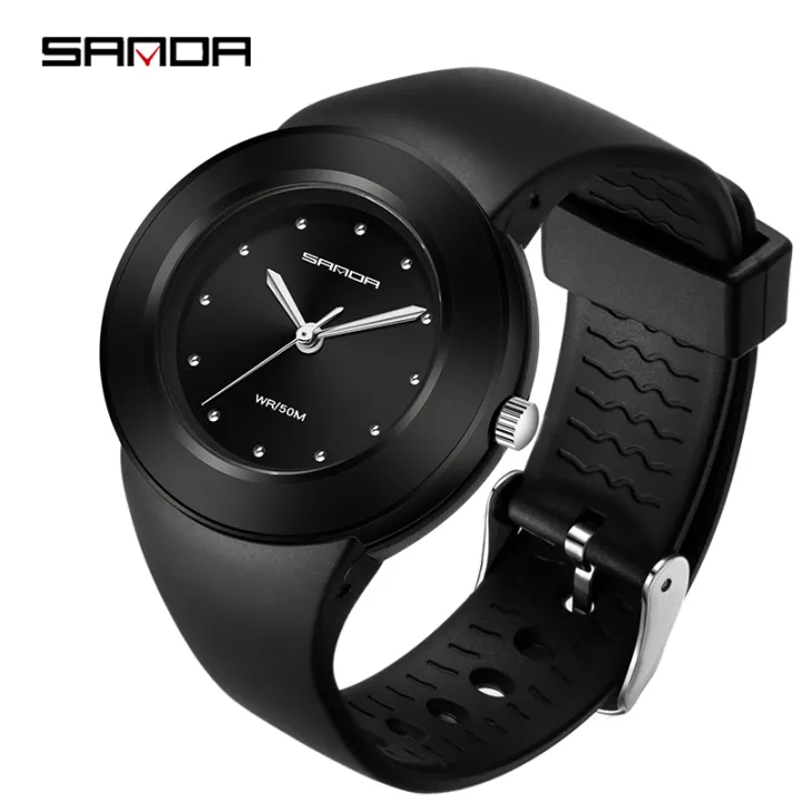 Sanda แท้คู่ที่เรียบง่ายอเนกประสงค์ควอตซ์กีฬากันน้ำหรูหรานาฬิกาควอตซ์ ...