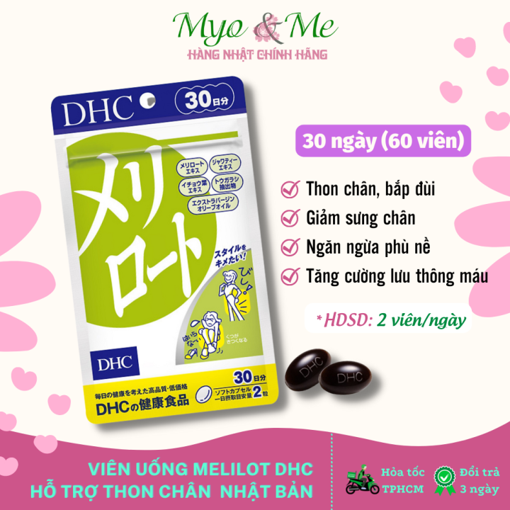 Viên Uống DHC Melilot Hỗ Trợ Thon Chân Nhật Bản túi 30 ngày (60 viên ...