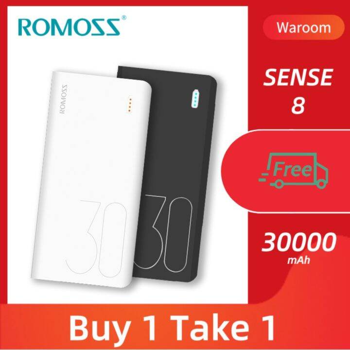Buy 1 Take 1 ROMOSS Sense 8 Universal Fast Charge Power Bank 30000mAh Sense8 30000 mah powerbank ...