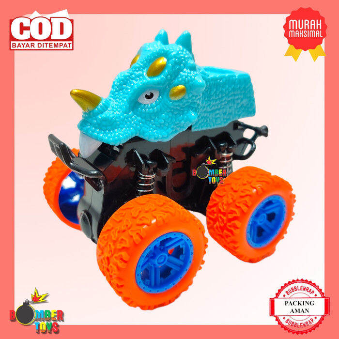 Mainan Anak Mobil Zap Dinosaurus Inertia Friction Monster Offroad ...
