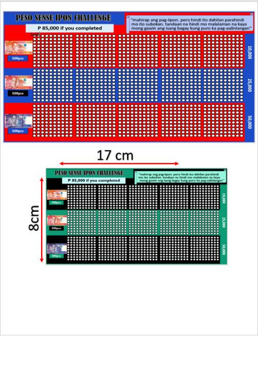 PRINTED IPON CHALLENGE (sticker paper) 20,50,100 challenge | Lazada PH