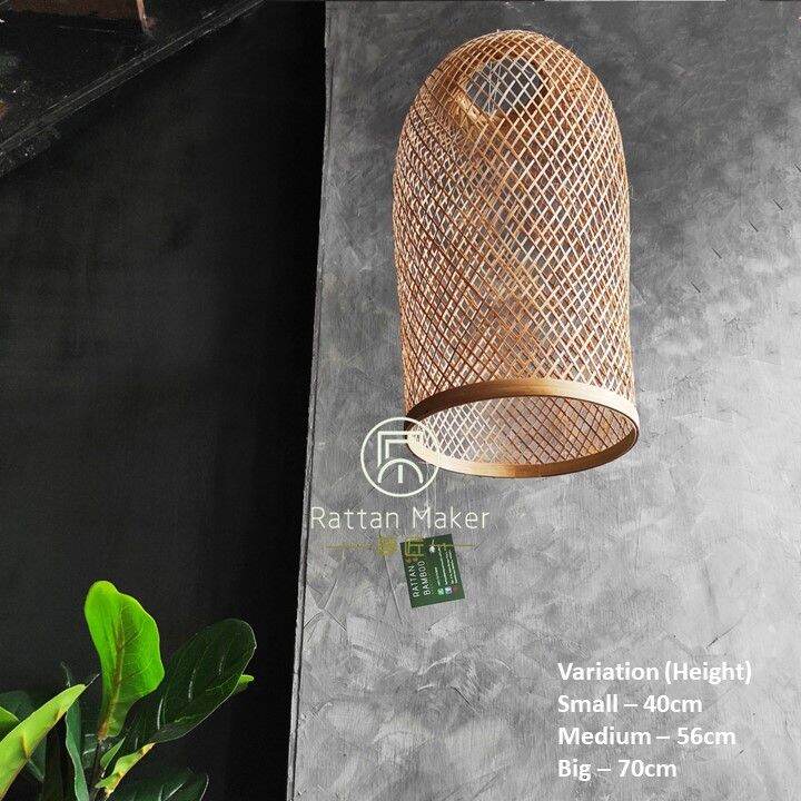 Rattan Hanging Lampshade / Natural Handmade / Lampu Hiasan ...