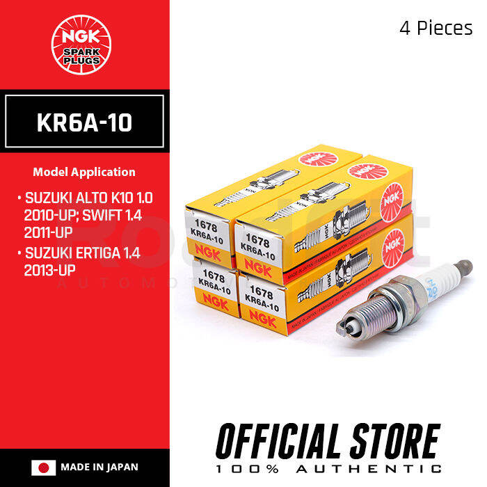 NGK KR6A-10 Standard Spark Plugs for Suzuki Swift, Ertiga 2012-2015 ...