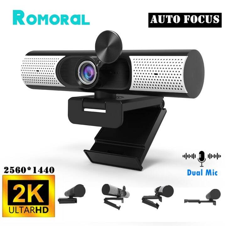 ZZOOI 2K Ultra HD Webcam Video Conference Camera Auto Focus With Dual ...