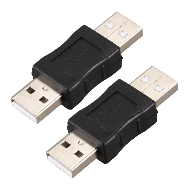 2X USB A Male to Male Connector Adapter Black | Lazada.co.th