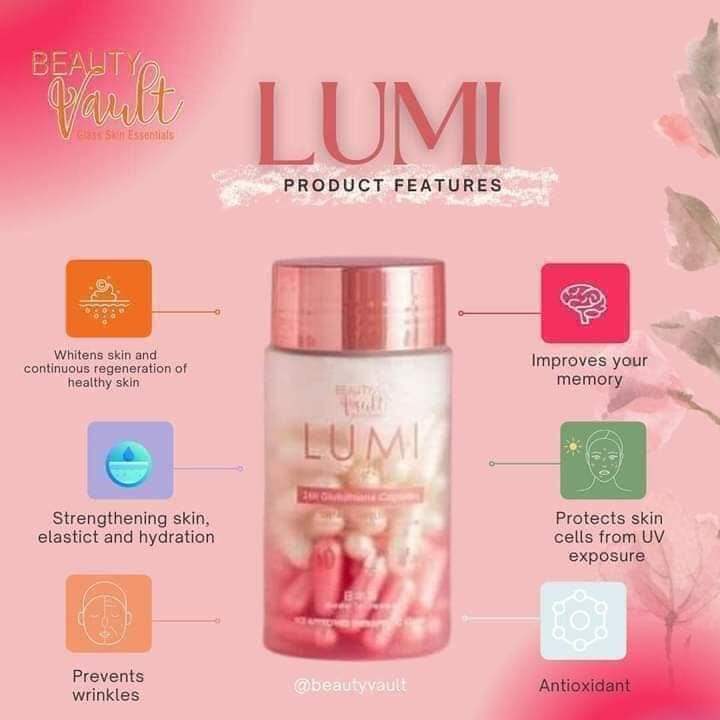 Lumi 24H Glutathione Capsules Whitening by Beauty Vault Lumi Whitening ...