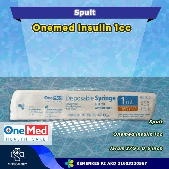 OneMed Spuit 1 CC Insulin Ecer | Lazada Indonesia