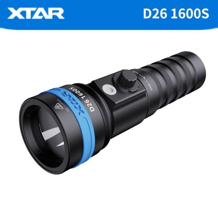 XTAR D26 1600S Upgrade Diving Flashlight 1600 Lumen Beam Distance 580 ...