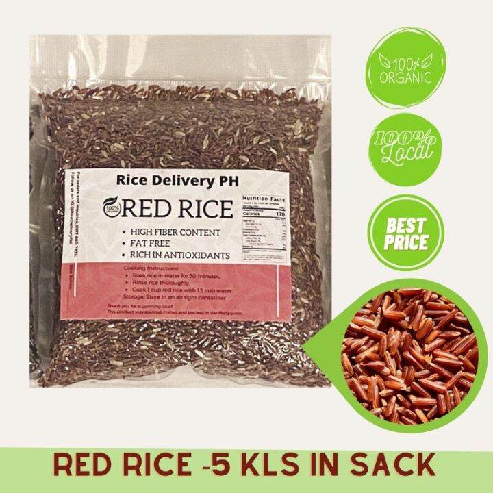 [READY TO SHIP] Organic Local Red Rice - 5 kls or 10 kls | Lazada PH