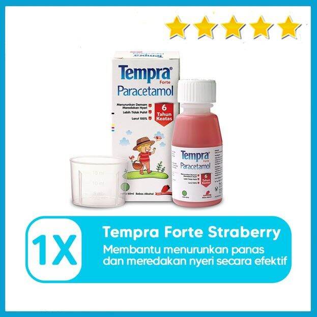 Obat Demam Anak | Tempra Forte Paracetamol Anak Rasa Strawberry 60ml ...