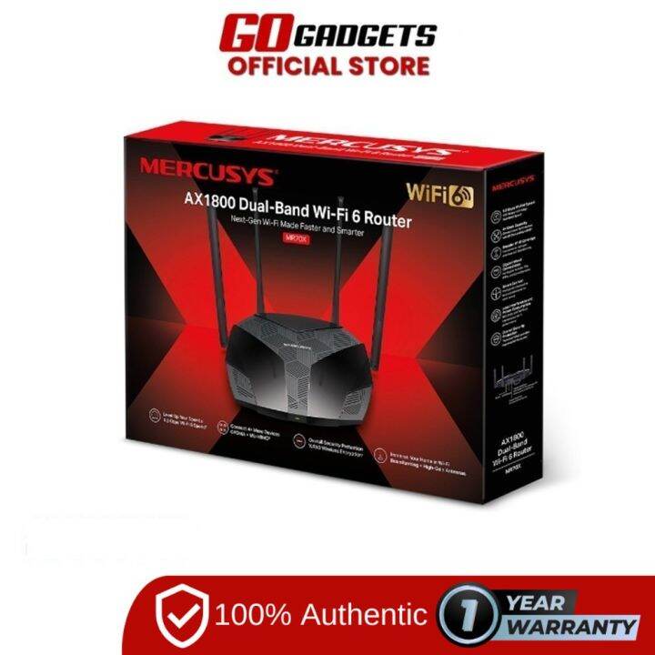 Mercusys Mr70x Ax1800 Wi-Fi 6 Dual Band Gigabit Wireless Router | Lazada PH