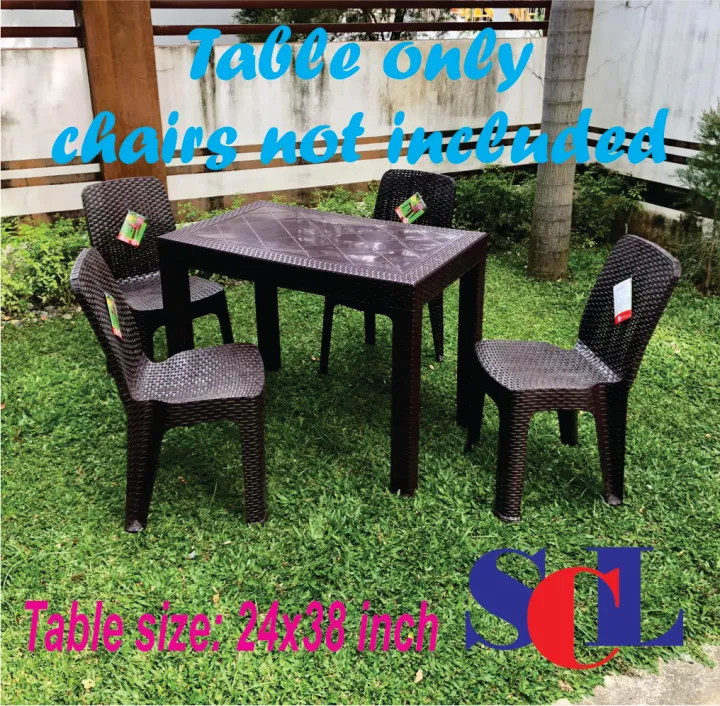 ICHIBAN DRAGON RATTAN TABLE 4 SEATER | Lazada PH