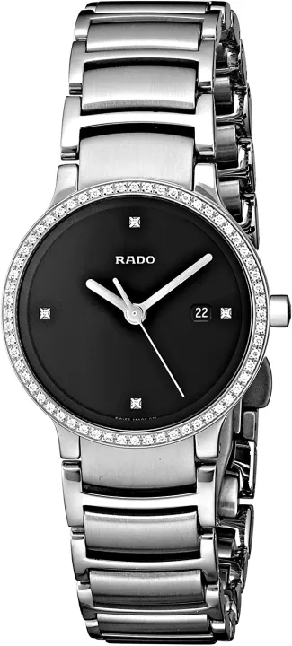 Premium Quality Rado Women's R30933713 Centrix Stainless Steel Diamond ...