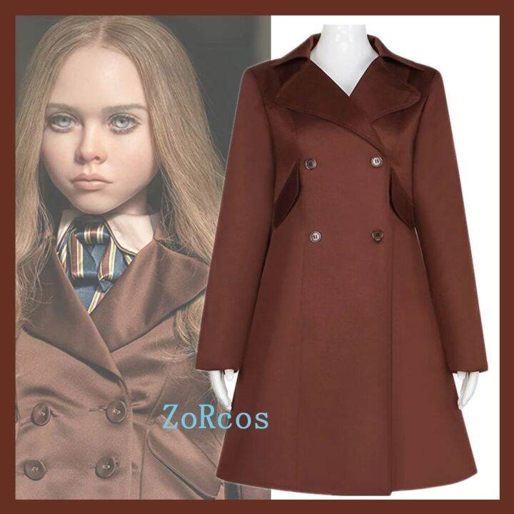 M3GAN Cosplay Costume Wig Megan Coat AI Doll Robots Dress Top Socks ...