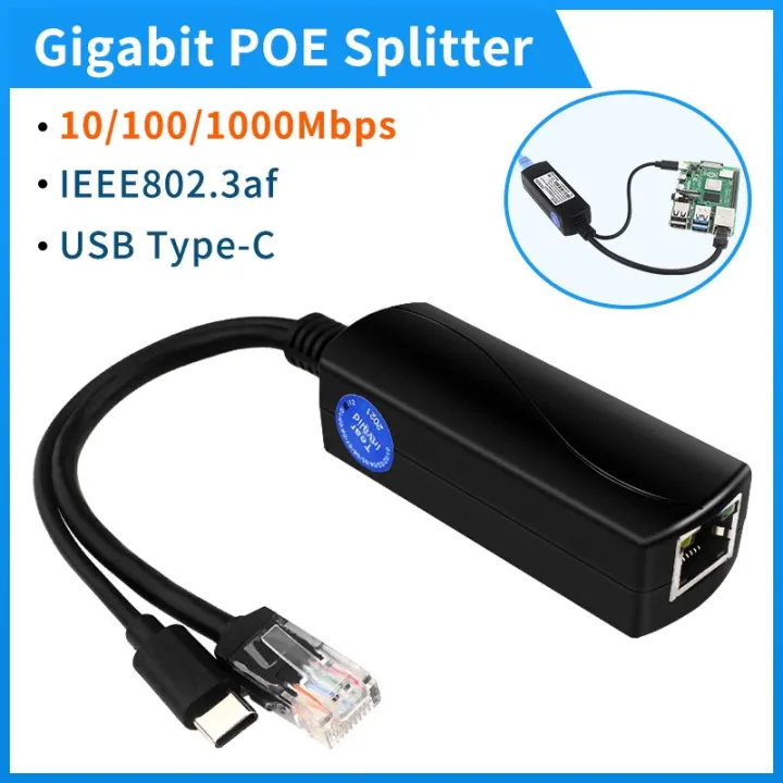 Raspberry Pi 4 PoE Splitter 10/100/1000Mbps 5V 3A Type C Connector USB ... Raspberry Pi 4 PoE Splitter 10/100/1000Mbps 5V 3A Type C Connector USB ...