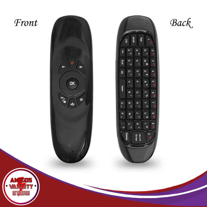 Wireless QWERTY Keyboard + Air Mouse + Remote Control for Windows / Mac ...