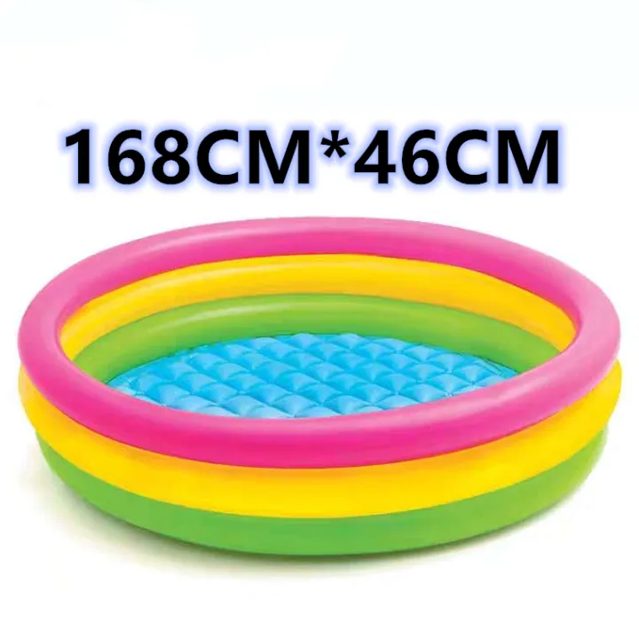 Intex 3-Ring Inflatable Outdoor Swimming Pool for Kids | Lazada PH