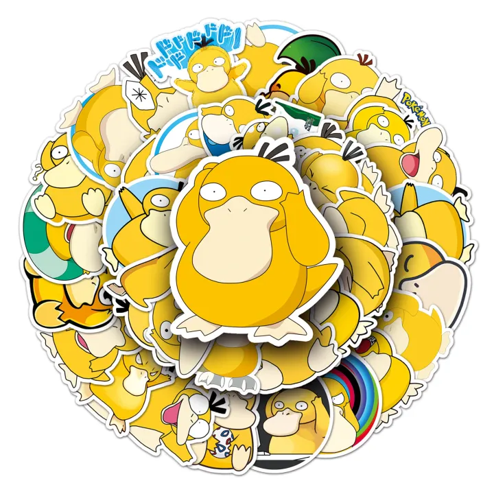 Norkee 50Pcs/Set Psyduck Stickers Rich Content Cute And Funny Figure ...