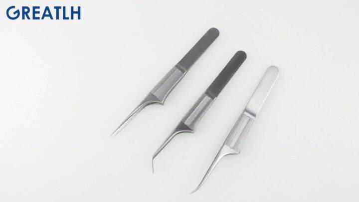 1pcs 12.5cm Platform Forceps Eyelid Platform Tweezers Flat Handle ...