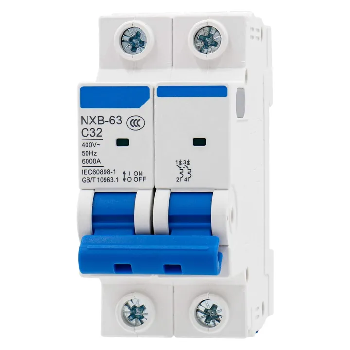 Miniature Circuit Breaker,CHNT NXB-63 D Type 2P 6KA 400V Air Switch MCB Miniature Circuit ...