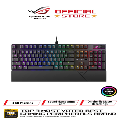 ROG Strix Scope II gaming keyboard with pre-lubed ROG NX mechanical ...