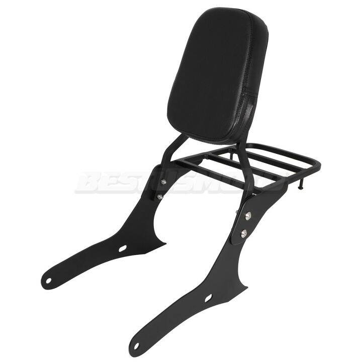 Motorcycle Rear Passenger Pillion Backrest Sissy Bar Luggage Rack Kit ...
