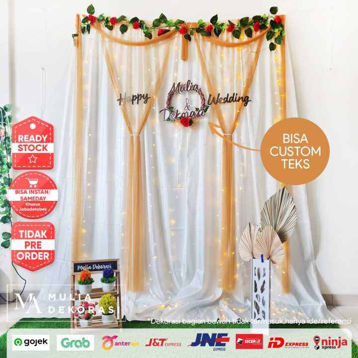 Dekorasi Lamaran Tunangan Backdrop Nikahan PhotoBooth DIY Akad Nikah ...