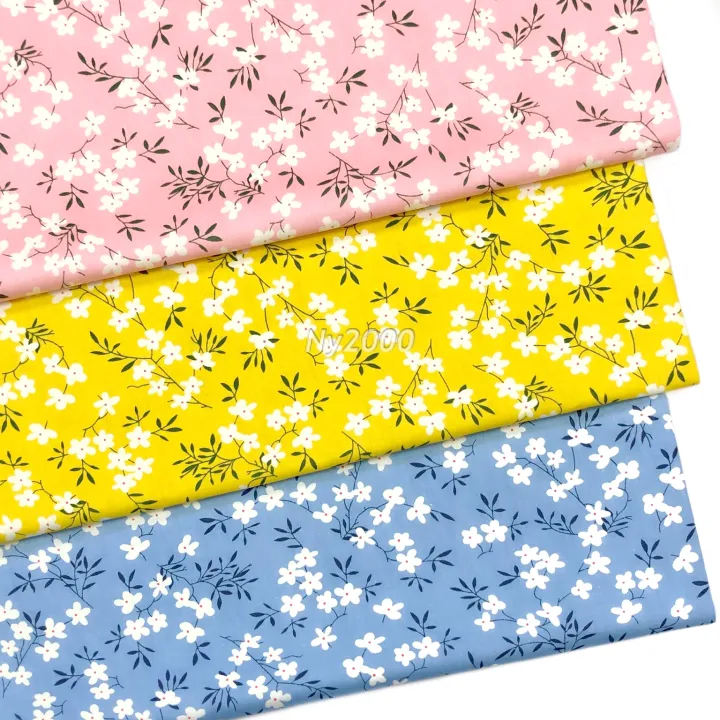 Kain Comb Cotton Corak Bunga Halus (Bidang 60 inci) | Lazada