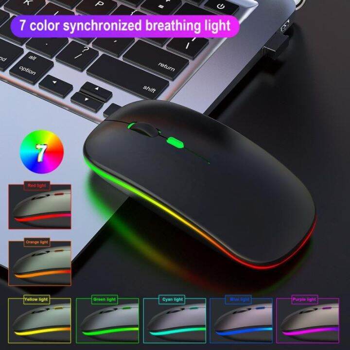 MOUSE WIRELESS LED RGB RECHARGEABLE SILENT KLIK CHARGE | Lazada Indonesia