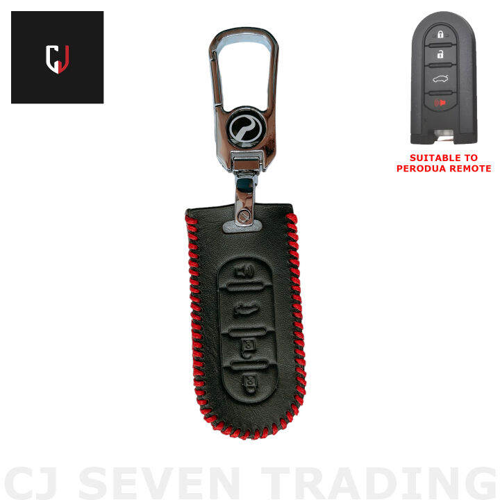 Perodua Bezza / MYVI / Aruz Keyless Push Start Remote Leather Car Key ...
