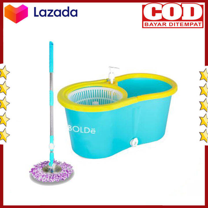 BOLDe Super Mop M-777X+ Alat Pel Lantai Otomatis Plus Botol Sabun dan ...