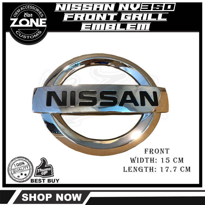 Nissan NV350 NISSAN Front Grill Emblem Chrome Badge | Lazada PH