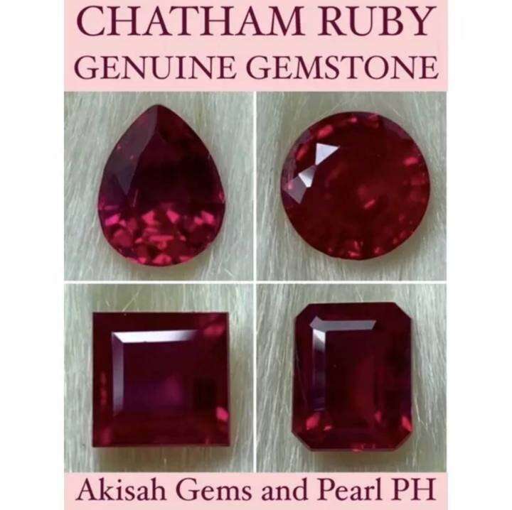 CHATHAM RUBY - NATURAL EARTHMINED GENUINE GEMSTONE. GRADE AAA. LOOSE ...