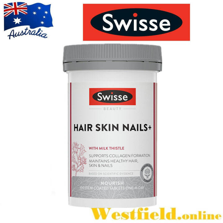 [Ready Stock EXP 08/2026] Swisse Ultiboost Hair Skin Nails+ Collagen ( 100 Tablets ) | Lazada