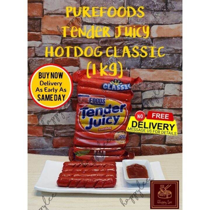 Purefoods Tender Juicy Hotdog Classic Jumbo Cheesedog 1kg Frozen ...
