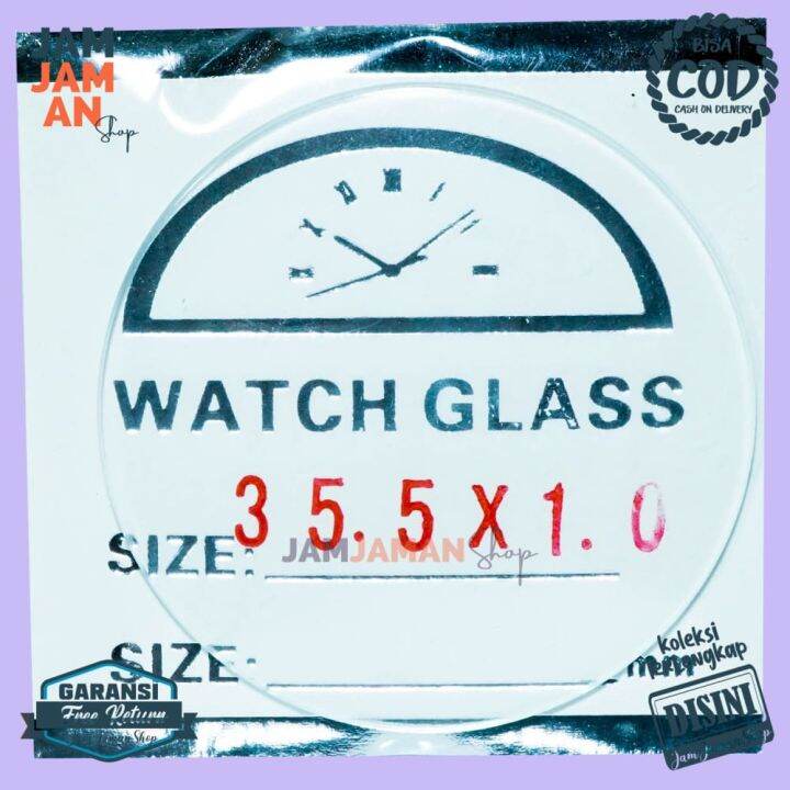 Kaca Jam Kaca Bahan Aksesoris Jam PNC-355 Bagus Bulat Cembung 3,55 cm ...