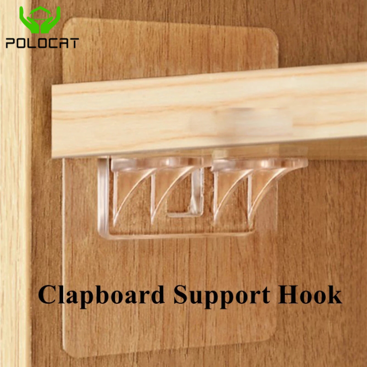Polocat Adhesive Shelf Support Pegs Plastic Wall Hanger / Cupboard ...