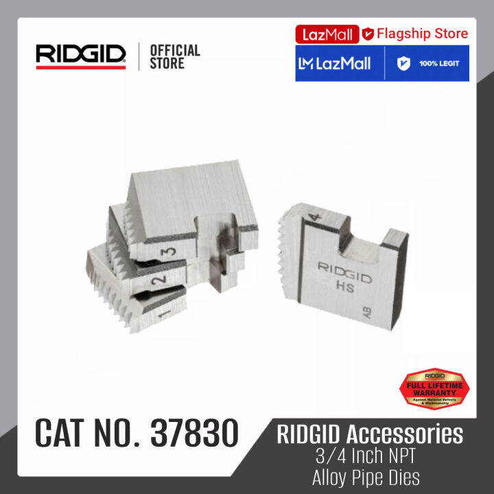 RIDGID 37830 Alloy Pipe Dies 3/4 Inch NPT For Manual Pipe Threader ...