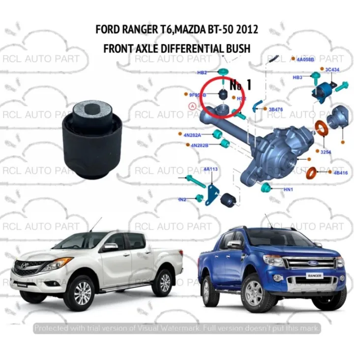 FRONT AXLE/DIFFERENTIAL BUSH FORD RANGER T6, MAZDA BT50 2012 | Lazada