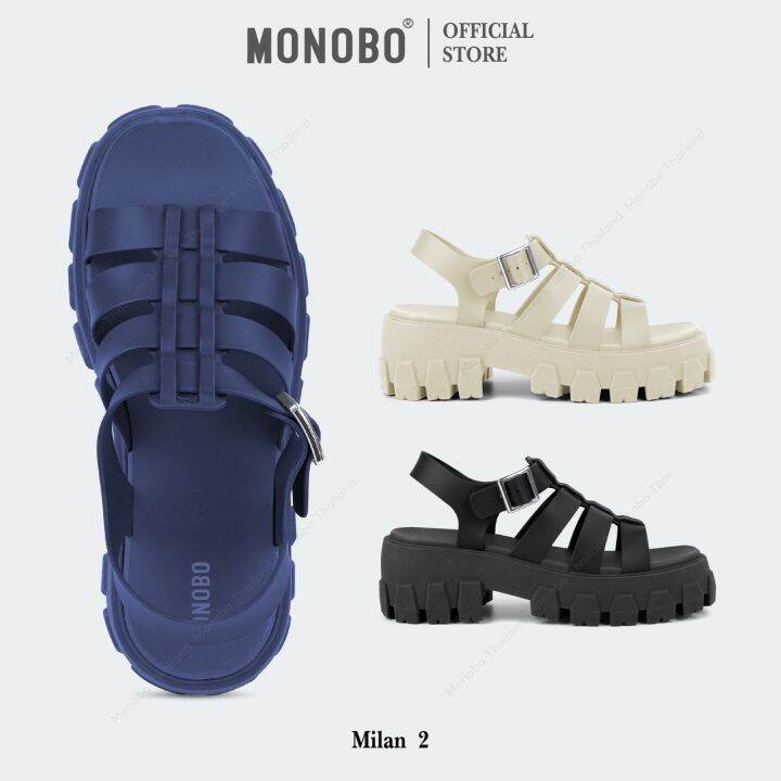 Monobo รุ่น Milan2 รองเท้ารัดข้อรองเท้าแฟชั่นส้นแบน ของแท้100% | Lazada ...