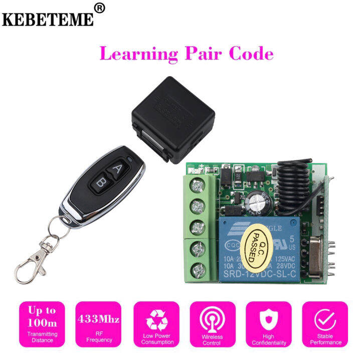 KEBETEME 433Mhz Remote Controls With Universal Wireless Remote Control ... KEBETEME 433Mhz Remote Controls With Universal Wireless Remote Control ...