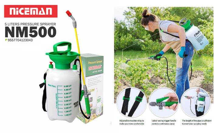 Niceman NM500 (5-Litre) PE Garden Pressure Sprayer | Lazada