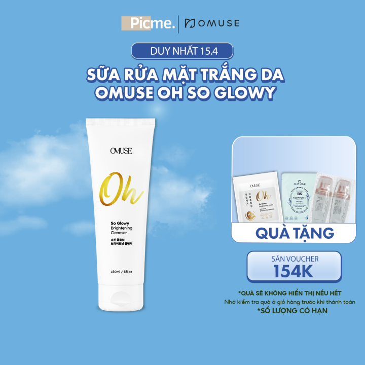 Sữa Rửa Mặt Trắng Da OMUSE Oh So Glowy Brightening 150 ml | Lazada.vn