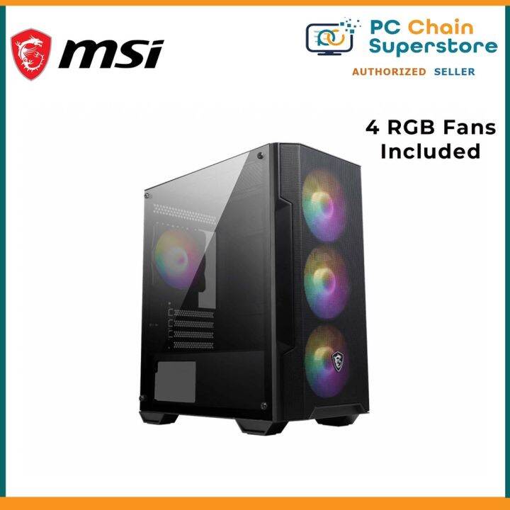 ☉MSI MAG Forge M100A mATX Tower Gaming Desktop Casing PC Case MESH AIR ...
